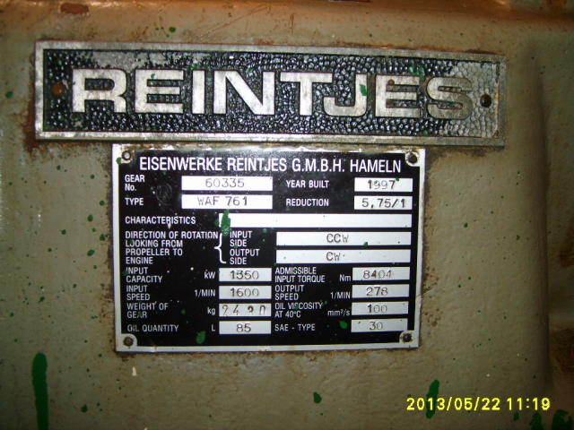 Reintjes-WAF-761 Reintjes Marine Transmission